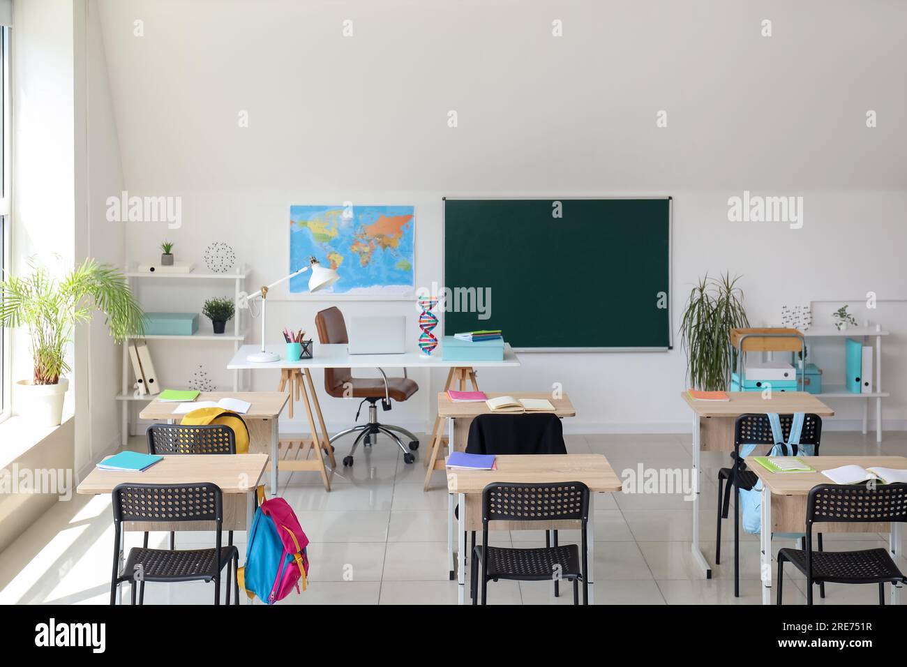 Interior of stylish modern empty classroom Stock Photo - Alamy