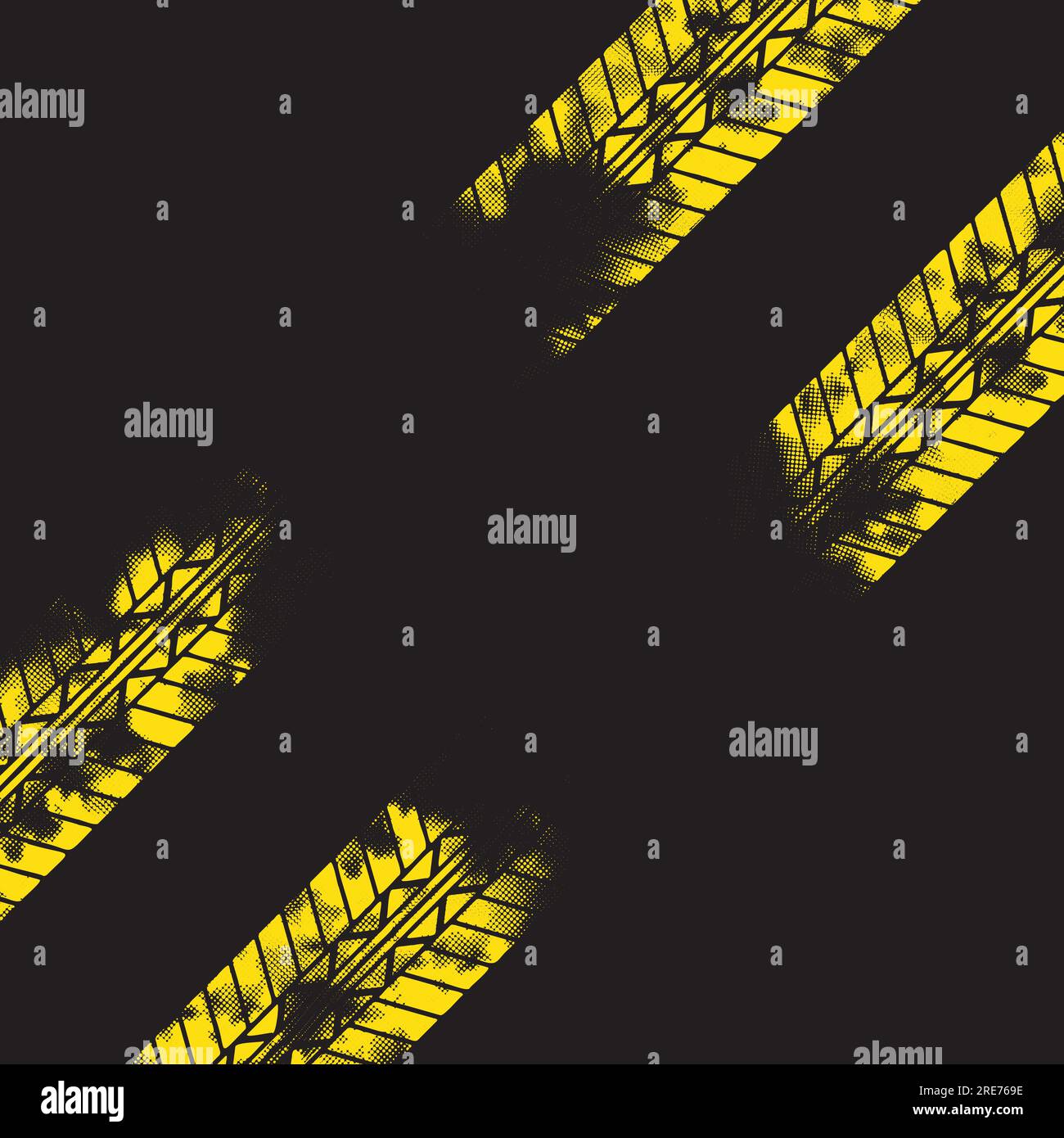 Yellow halftone tire tracks Stock Vector Image & Art - Alamy