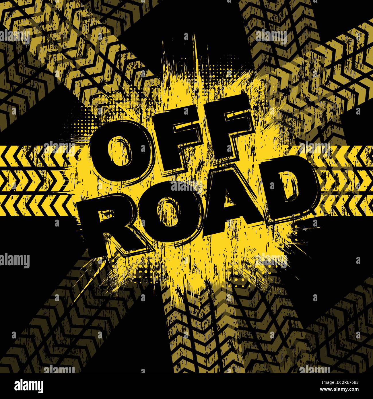 Off road abstract yellow tire track background Stock Vector Image & Art ...