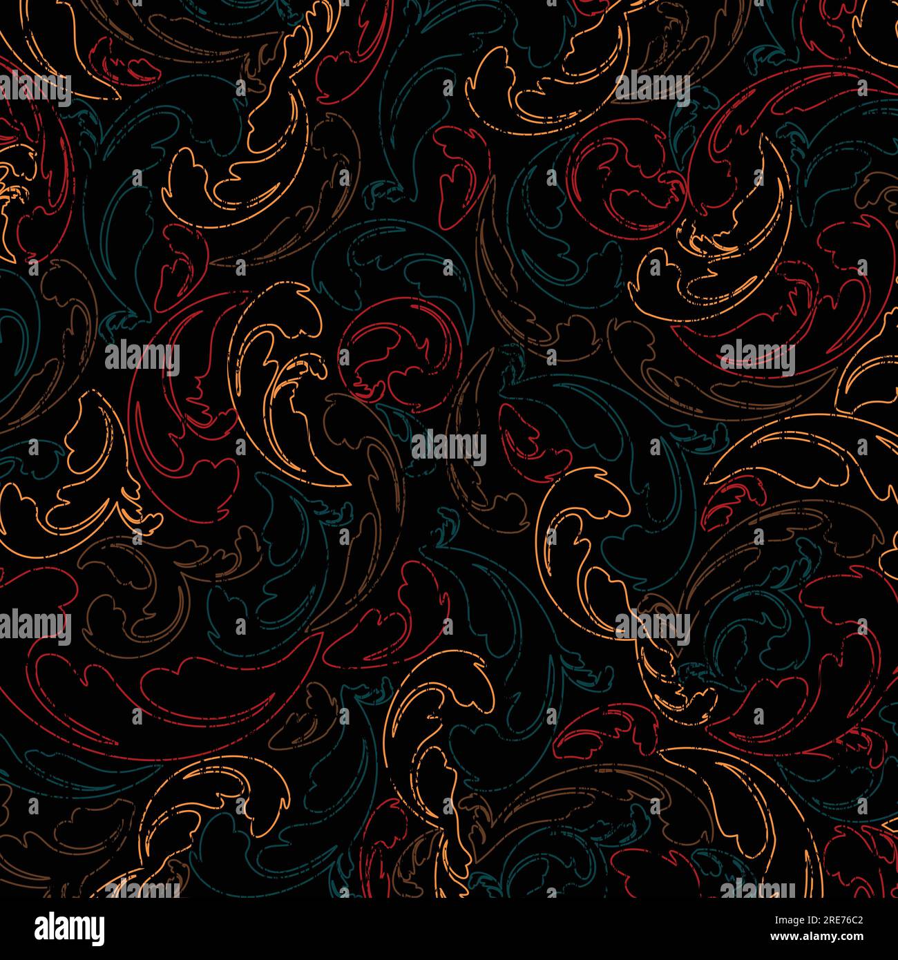 Floral outline color background Stock Vector Image & Art - Alamy