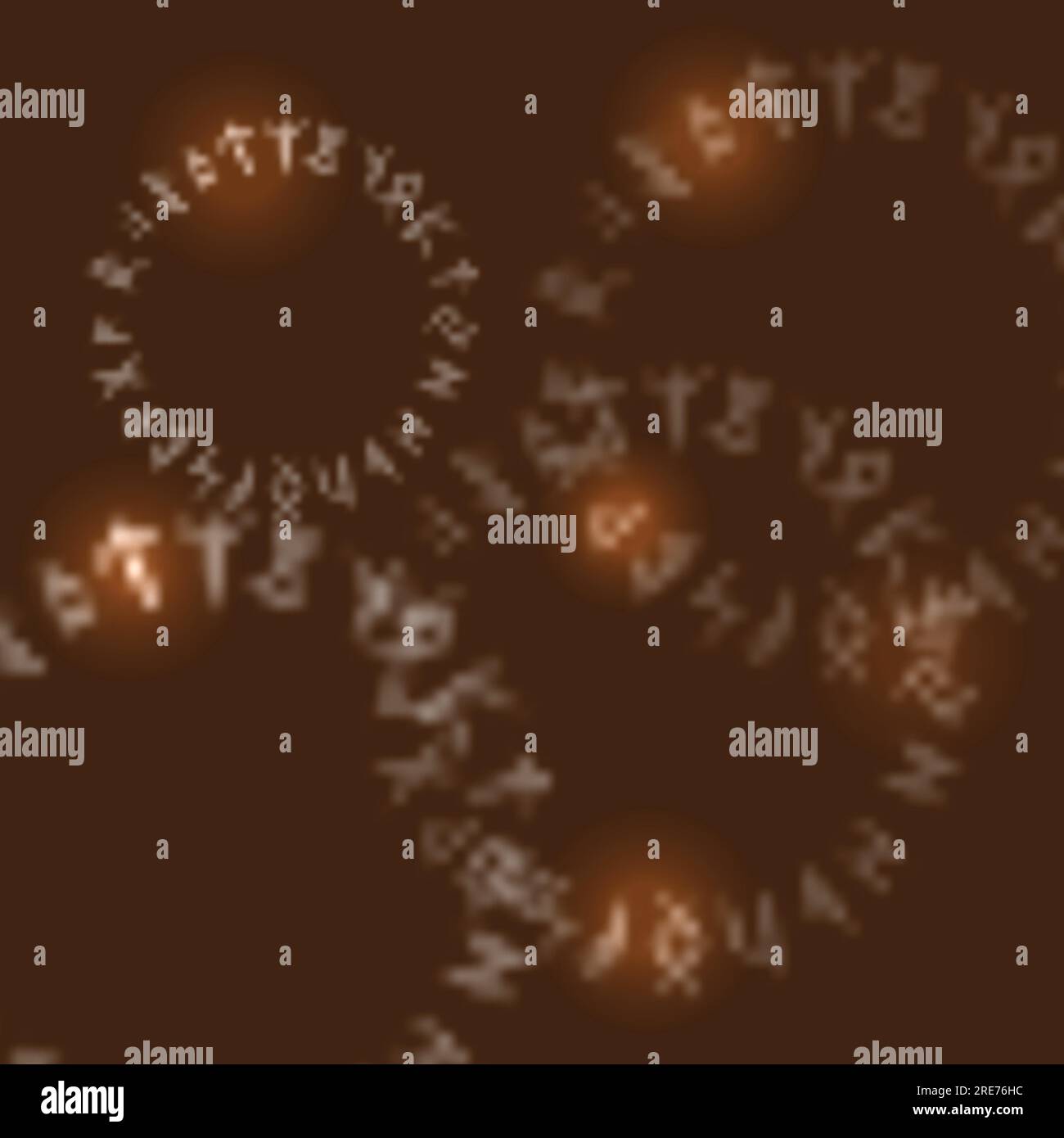 Brown runes circle with blur Stock Vector Image & Art - Alamy