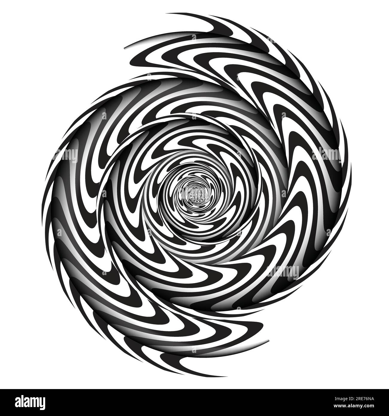 Hypnosis black and white spiral circle Stock Vector Image & Art - Alamy