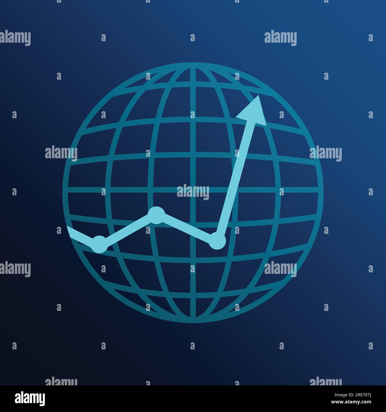 Decreasing graph flat concept Stock Vector Images - Alamy