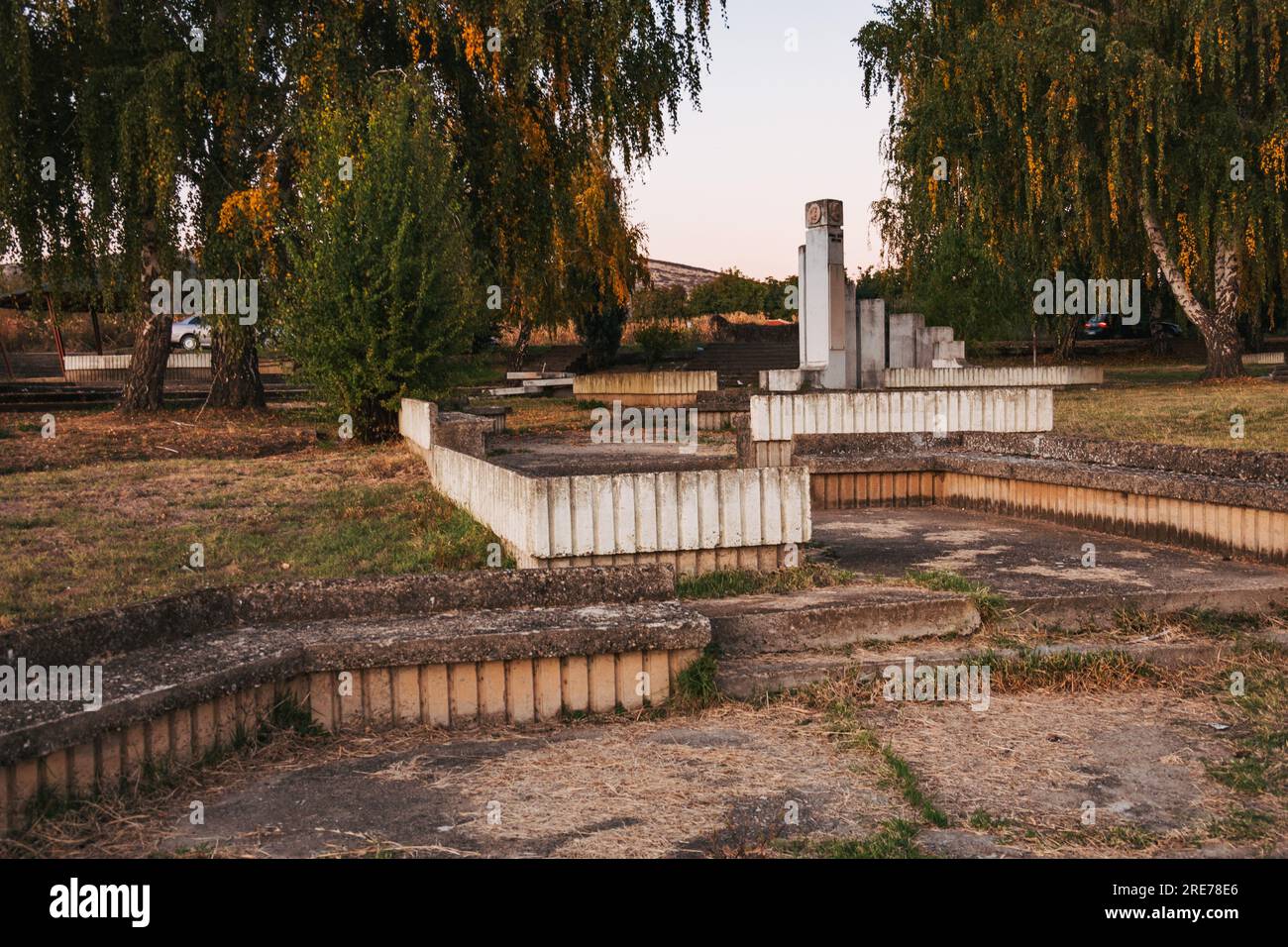 a concrete monument to a Bulgarian revolutionary Nikola Karev, in the ...