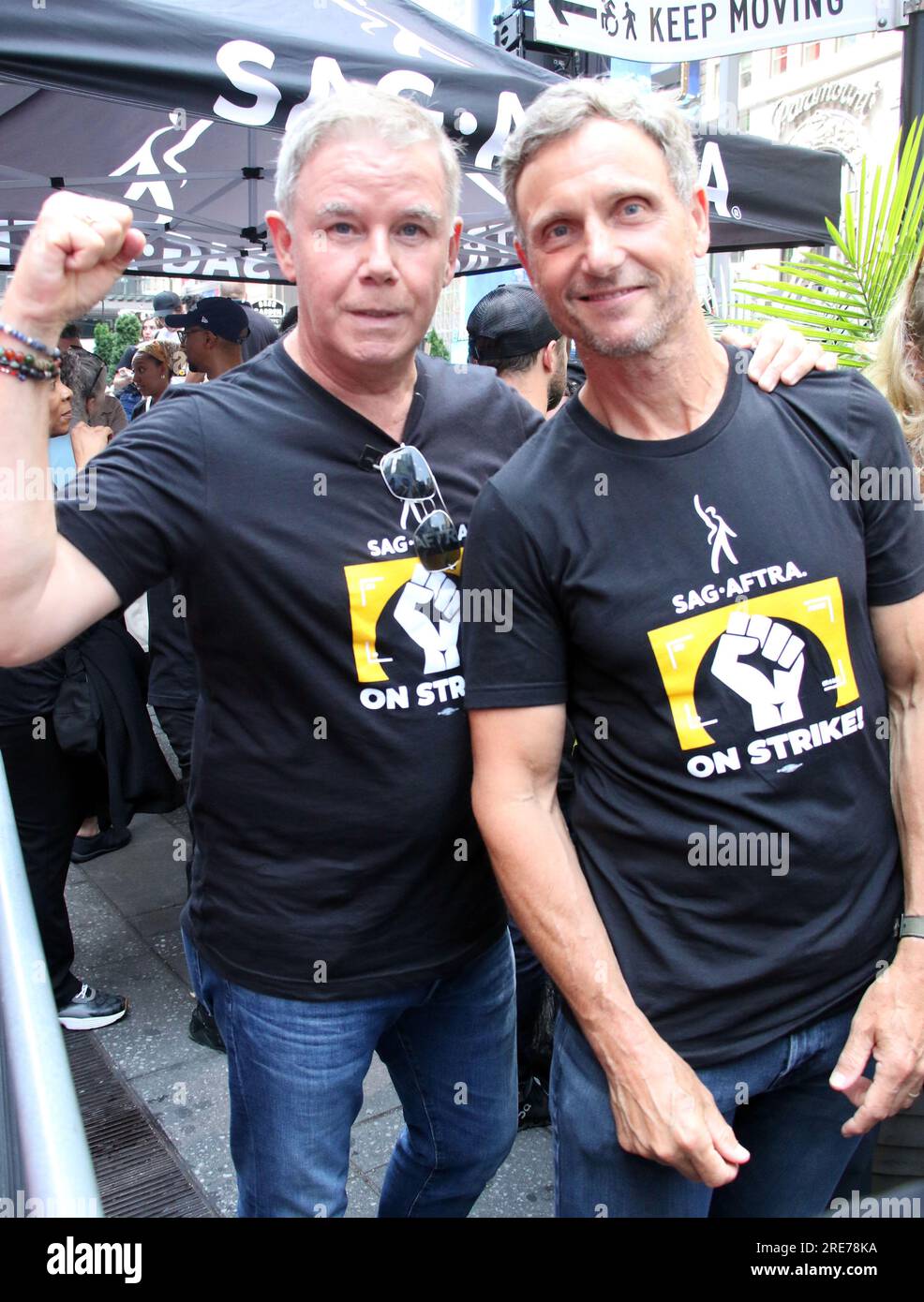 New York, NY, USA. 25th July, 2023. Tony Goldwyn at the SAG-AFTRA ...