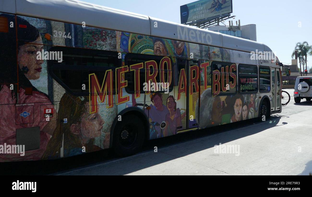 Los Angeles, California, USA 25th July 2023 Metro Art Bus on July 25 ...