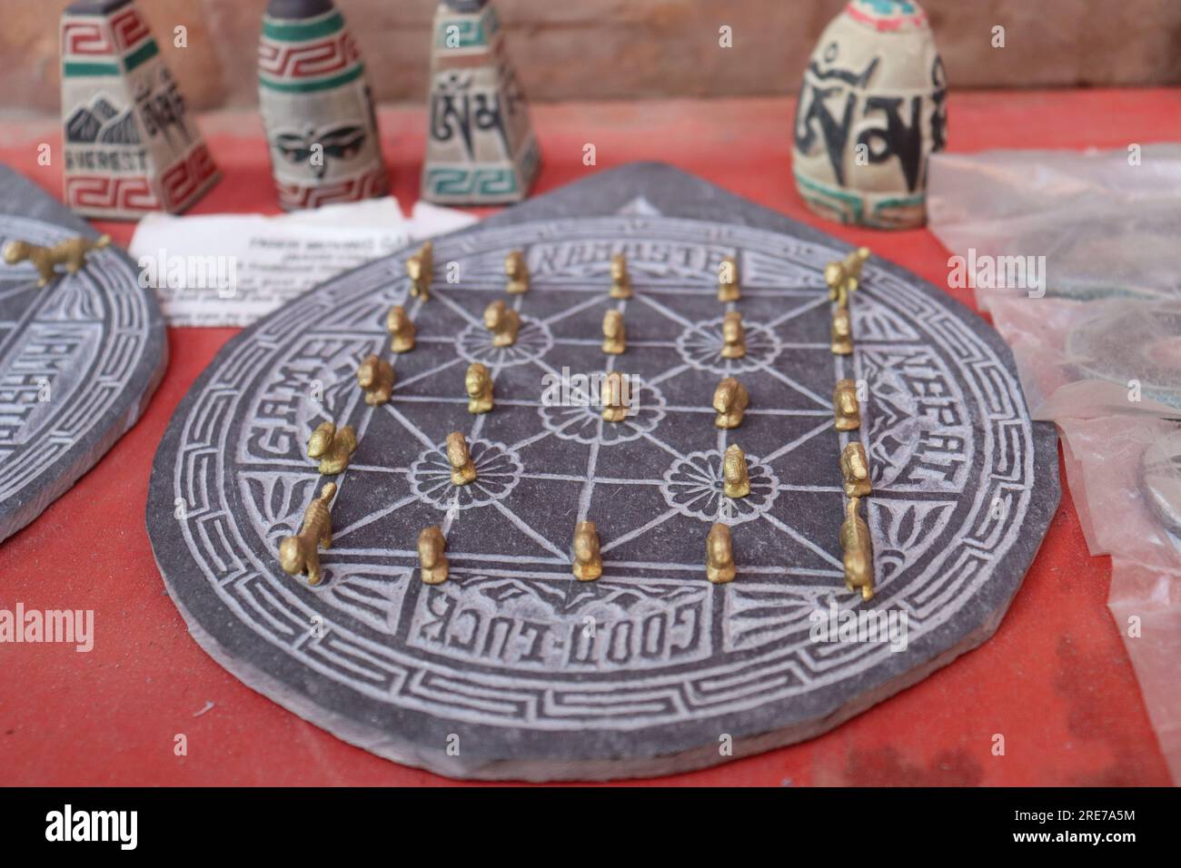 Slate Bagh Chal (Moving Tigers) Nepal Traditional Boardgame on market ...