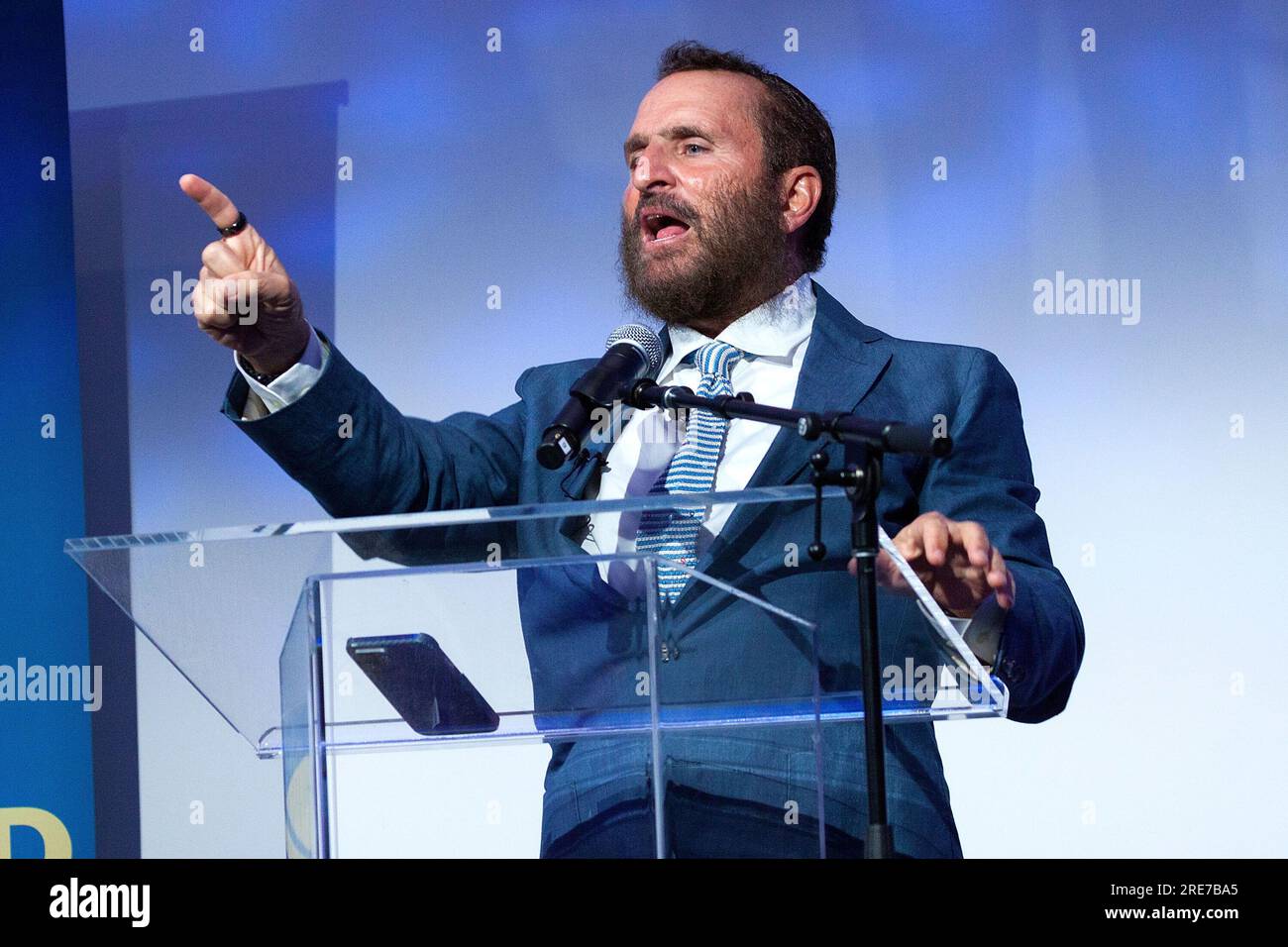 New York, NY, USA. 25th July, 2023. Rabbi Shmuley Boteach at the ...