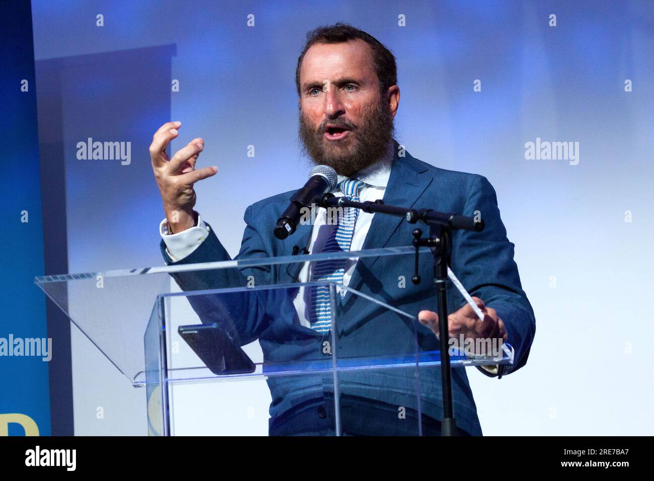 New York, NY, USA. 25th July, 2023. Rabbi Shmuley Boteach at the ...