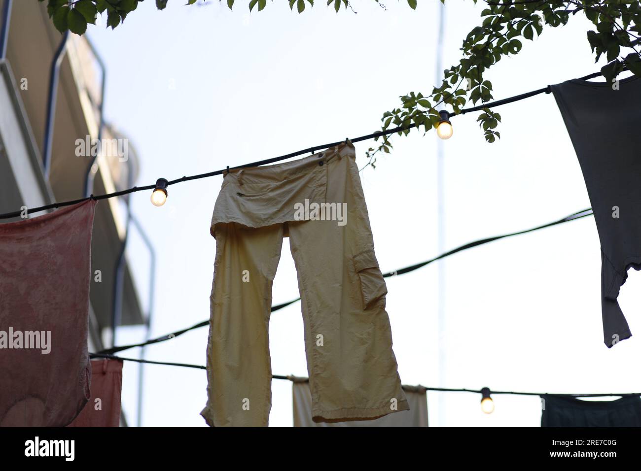Different clothes drying on hi-res stock photography and images - Alamy