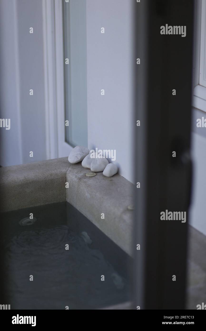 Rounded corner of bathroom hi-res stock photography and images - Alamy