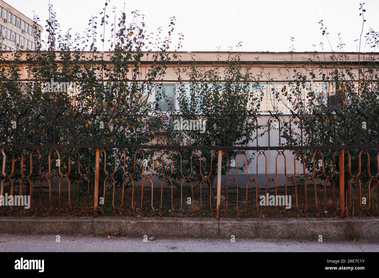 Wrought iron fence house hi-res stock photography and images - Alamy