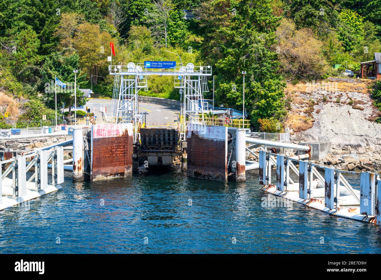 Approach to the ferry terminal at Otter Bay, North Pender Island, one ...