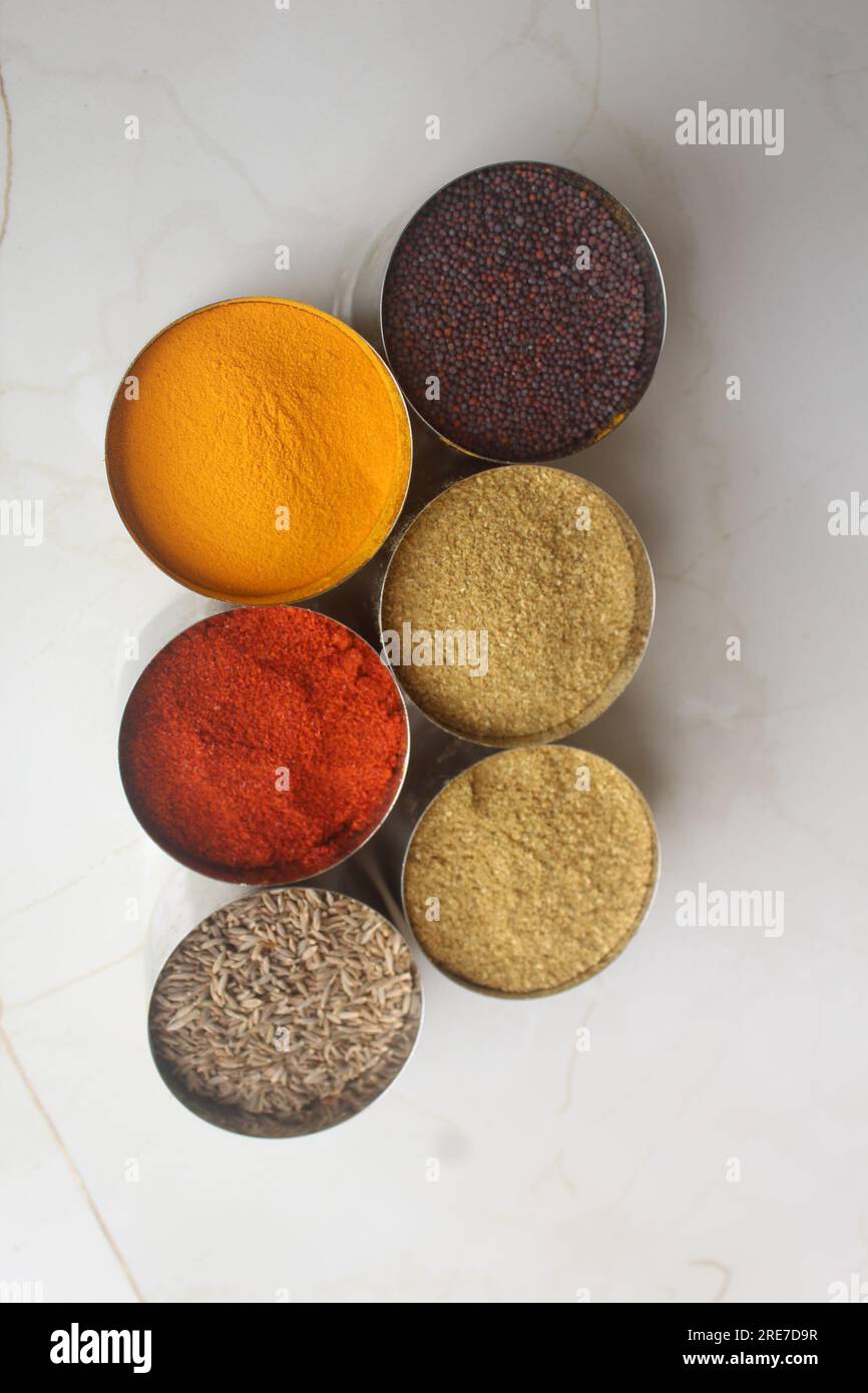 Authentic Indian Spices are used in all the kitchens in India Stock ...