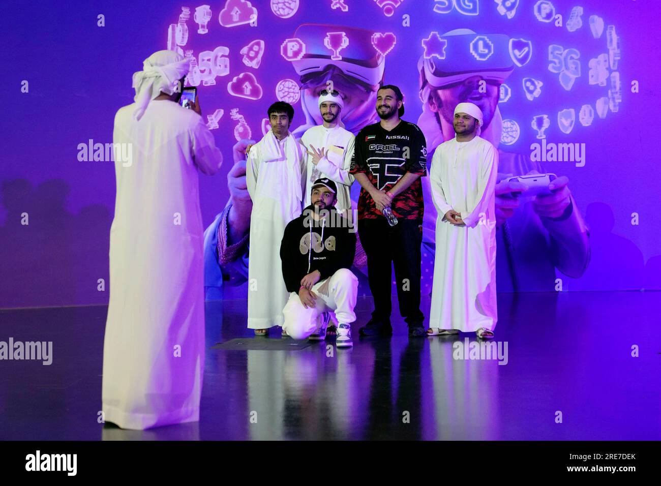 Gaming fans take photo during the Dubai Esports and Games Festival in ...