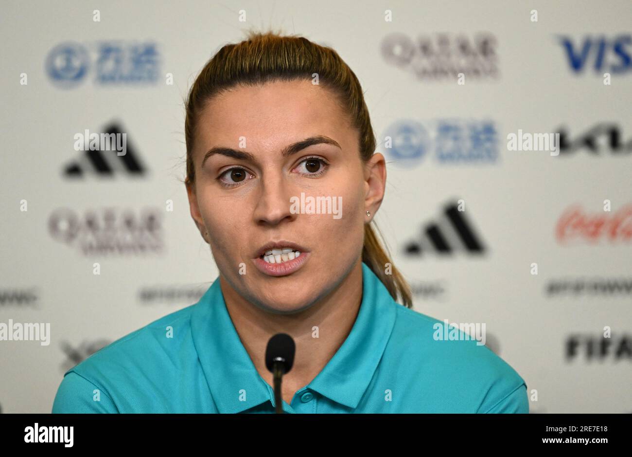Brisbane, Australia. 26th July, 2023. Steph Catley is seen during an ...
