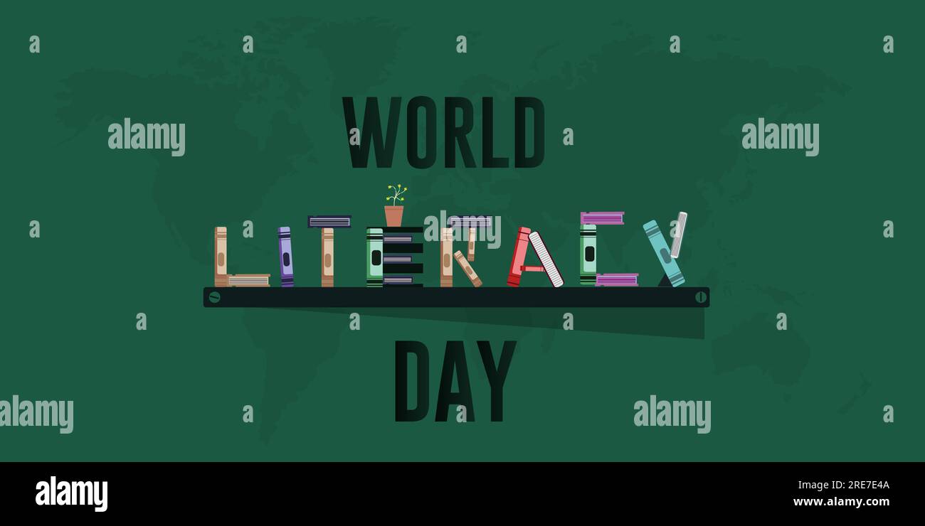 World literacy day September 8, background for literacy text on ...