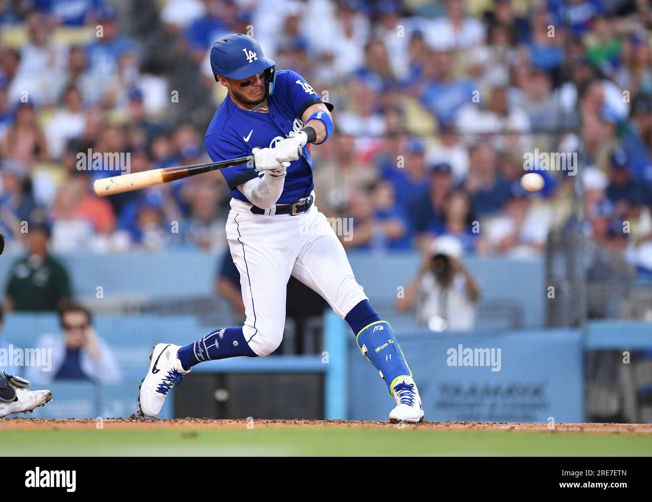 LOS ANGELES, CA - JULY 25: Los Angeles Dodgers shortstop Miguel Rojas ...