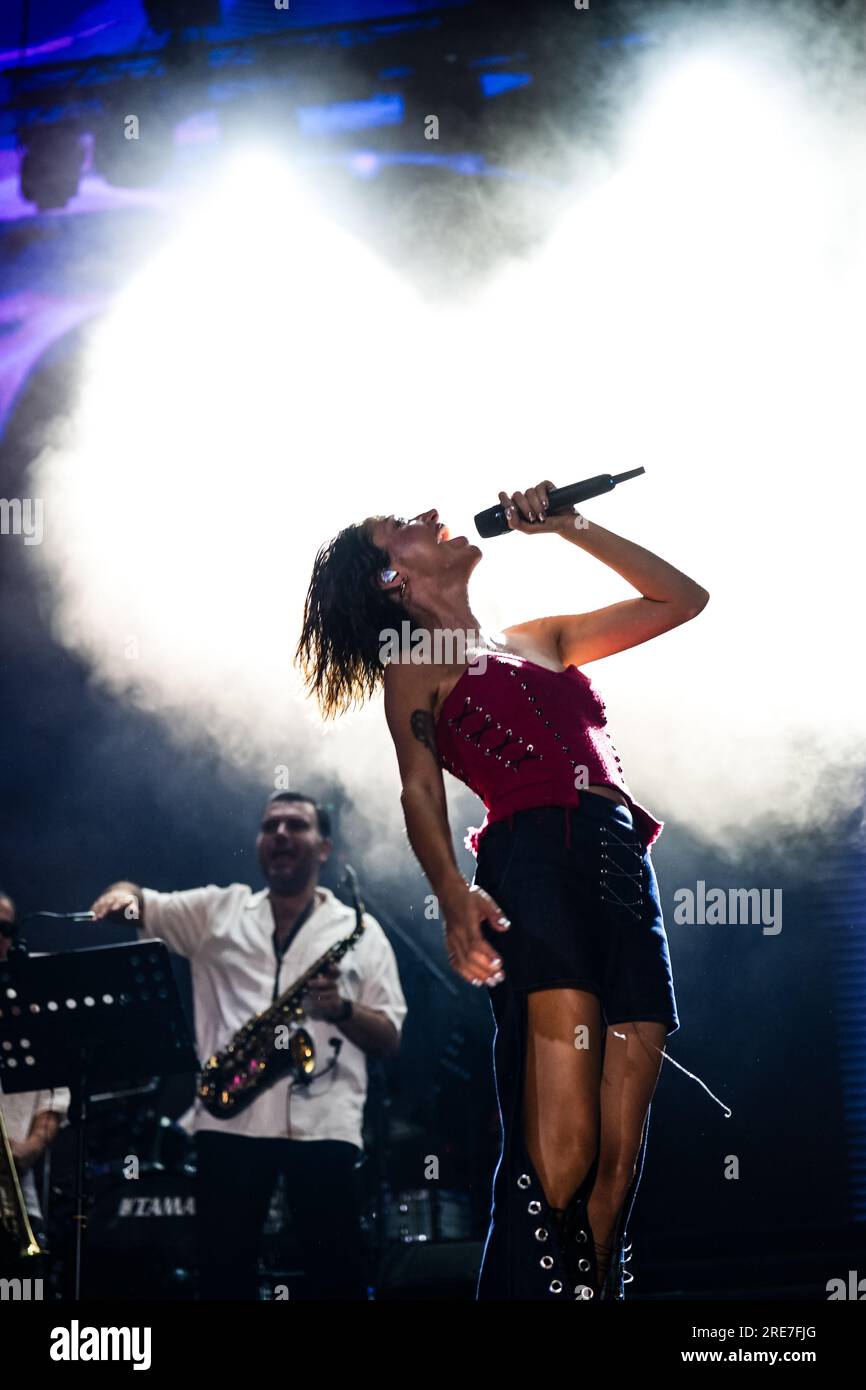Istanbul, Turkey. 25th July, 2023. Zeynep Bastik giving a concert ...