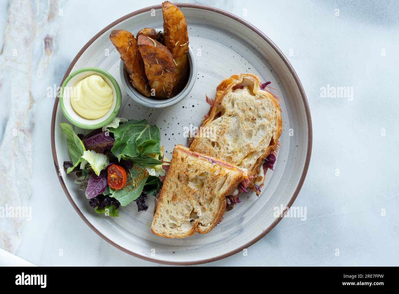 Top view delicious sandwich hi-res stock photography and images - Alamy