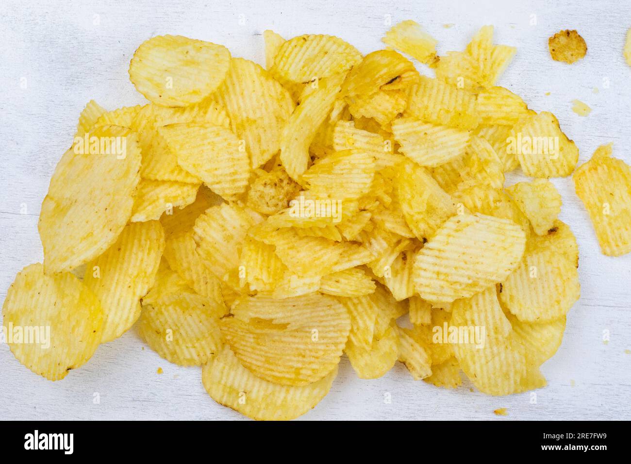 Chips on the white background Stock Photo - Alamy
