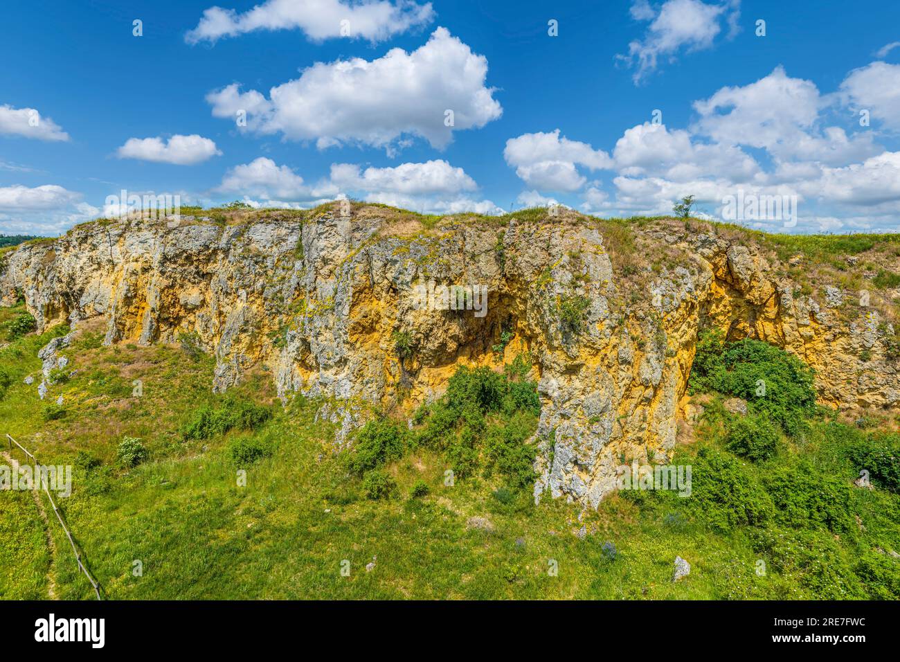 Abandoned quarry on the Goldberg near Kirchheim on the Nördlinger Ries ...