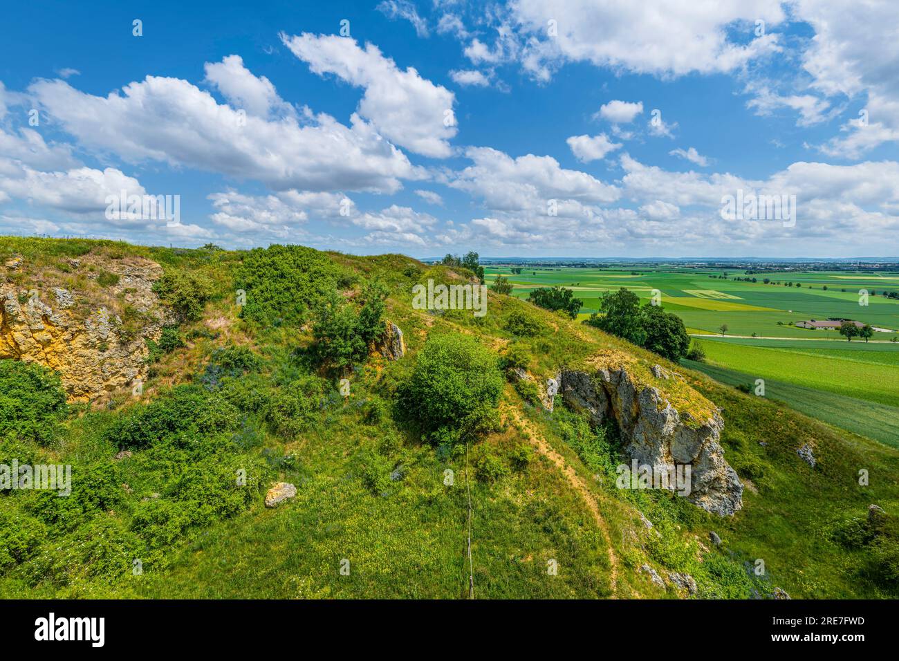 Abandoned quarry on the Goldberg near Kirchheim on the Nördlinger Ries ...
