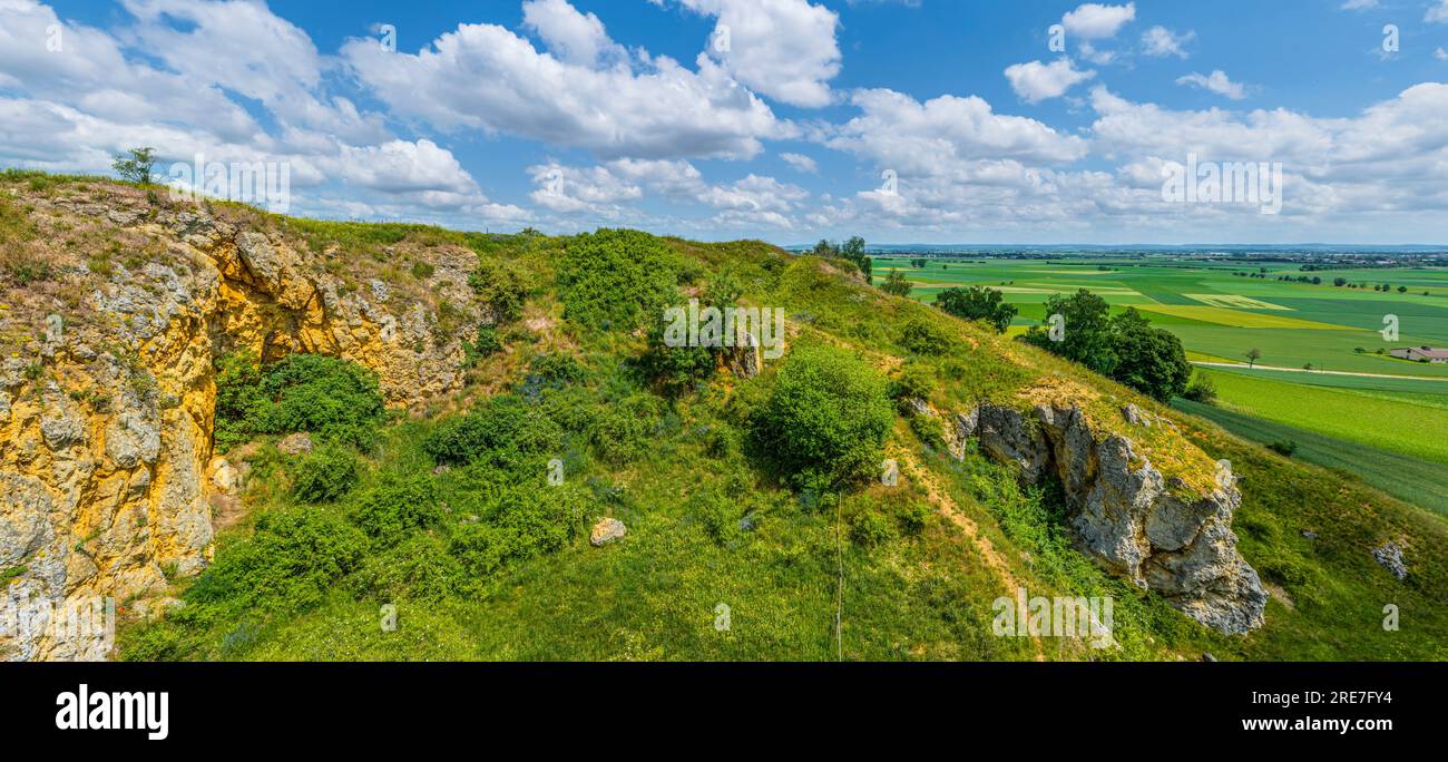 Abandoned quarry on the Goldberg near Kirchheim on the Nördlinger Ries ...