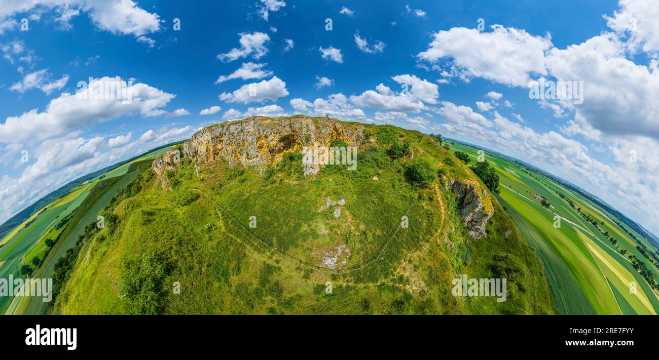 Abandoned quarry on the Goldberg near Kirchheim on the Nördlinger Ries ...