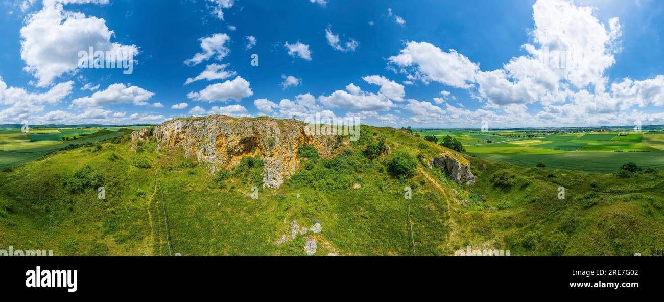 Abandoned quarry on the Goldberg near Kirchheim on the Nördlinger Ries ...
