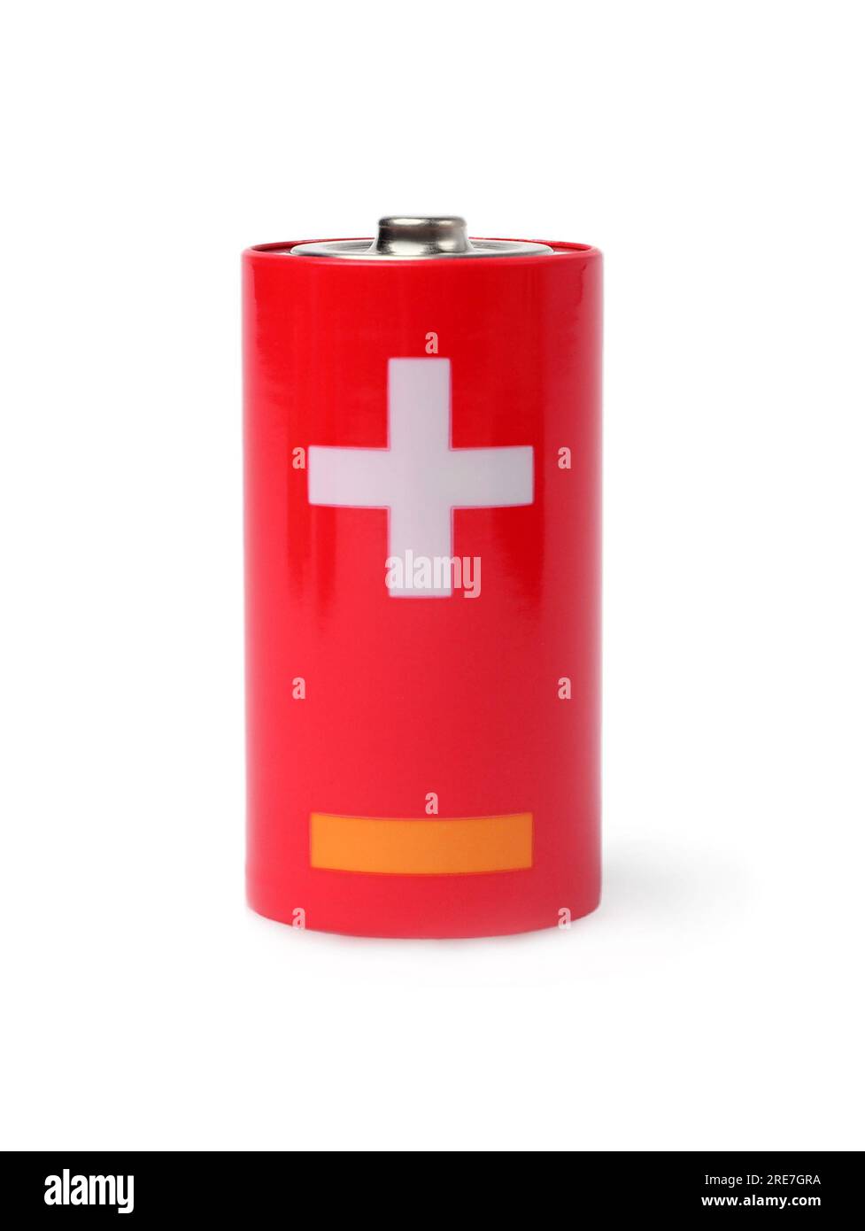 New C size battery isolated on white Stock Photo - Alamy