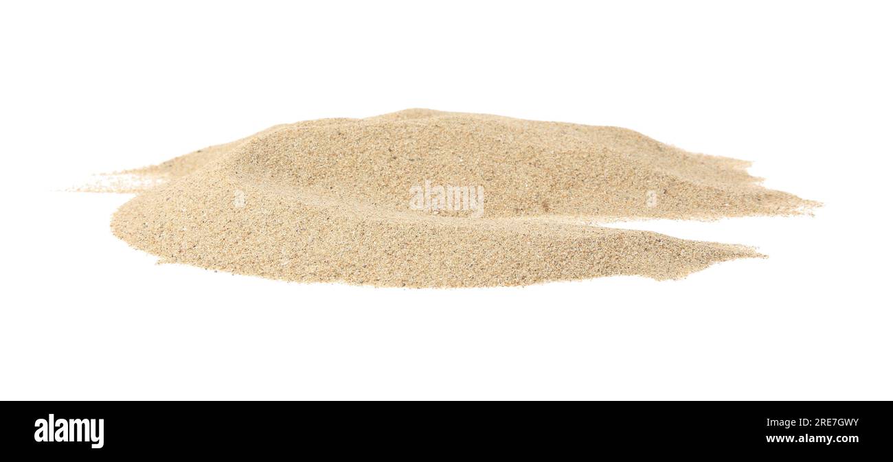 Beautiful dry beach sand isolated on white Stock Photo - Alamy