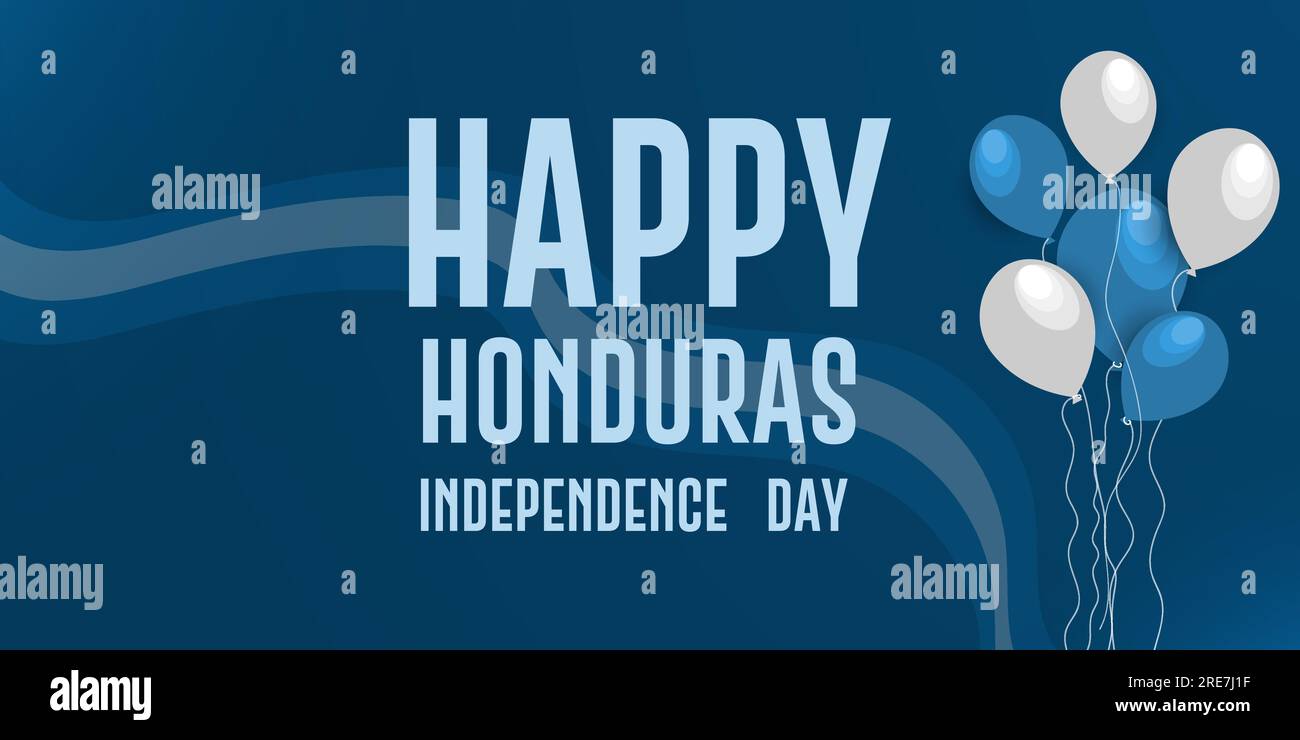 Happy Honduras Independence Day background with Honduras flag and ...