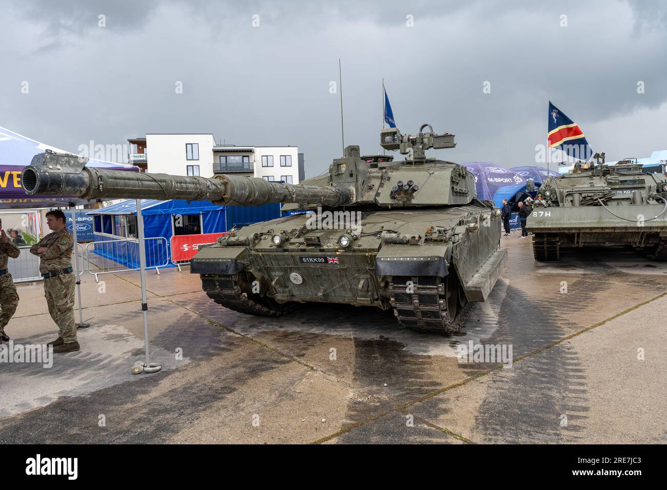 Tartu, Estonia - 07.20.2023: Challenger 2 main battle tank on display ...