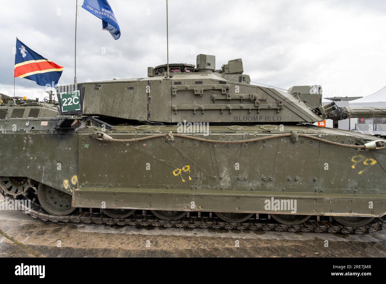 Tartu, Estonia - 07.20.2023: Challenger 2 main battle tank on display ...