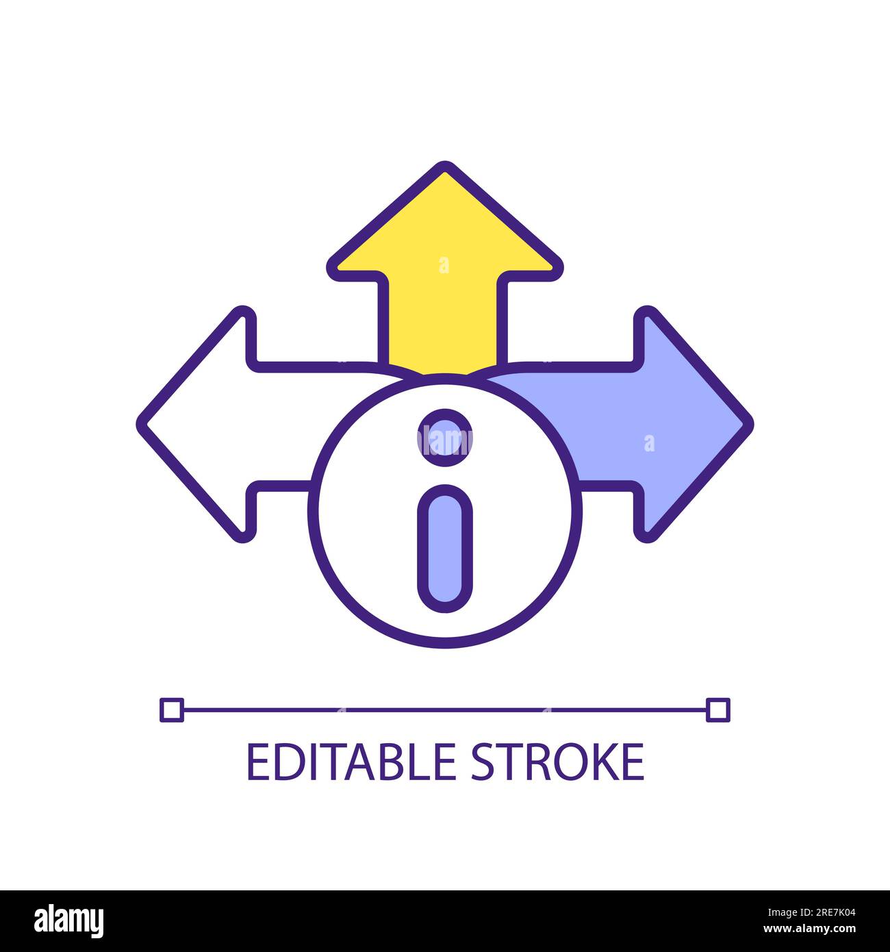 Customizable thin line improved decision-making icon Stock Vector Image ... Customizable thin line improved decision-making icon Stock Vector Image ...