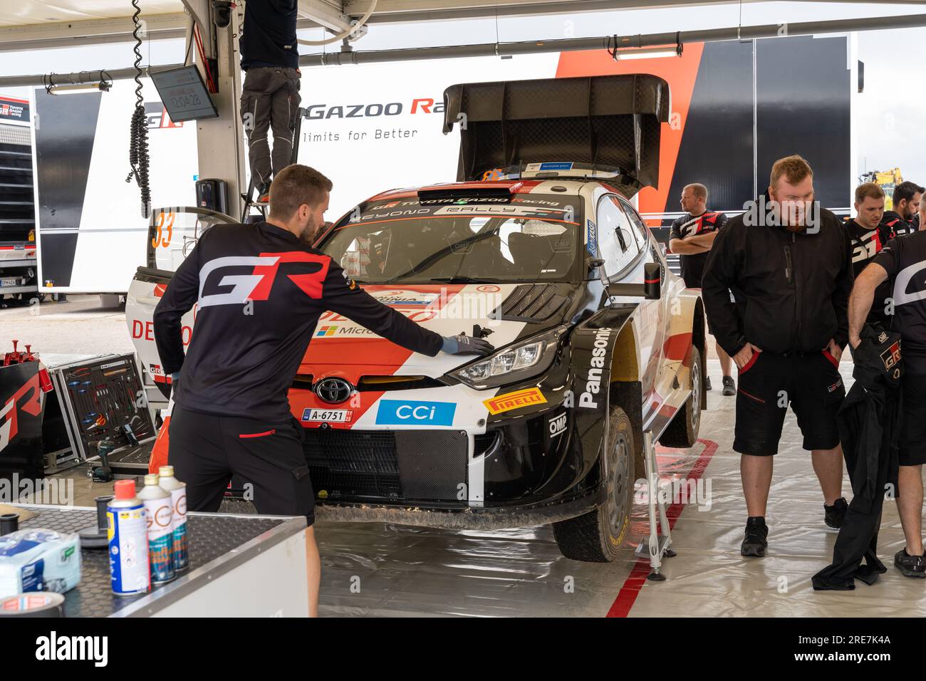 World rally car repair hi-res stock photography and images - Alamy