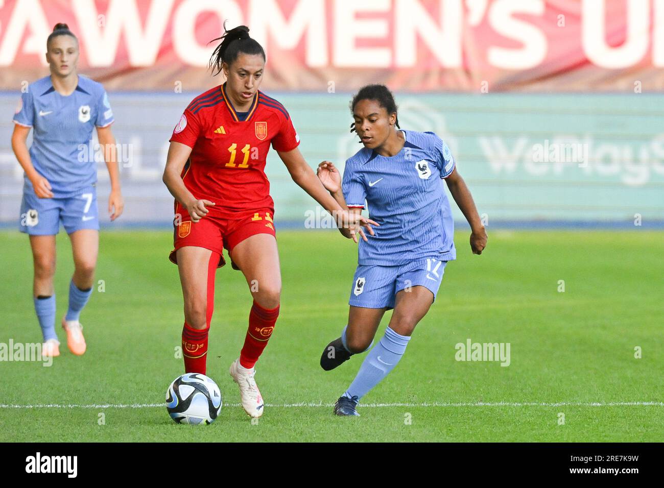Leuven, Belgium. 21st July, 2023. /S11 and Fiona Liaigre (12) of France pictured during a female ...