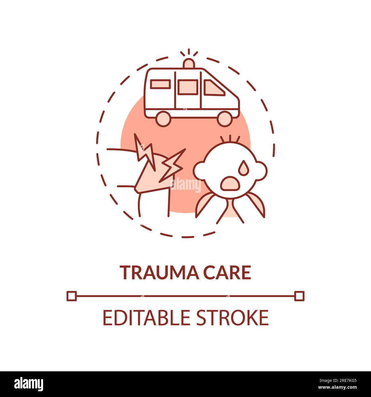 Trauma care red concept icon Stock Vector Image & Art - Alamy