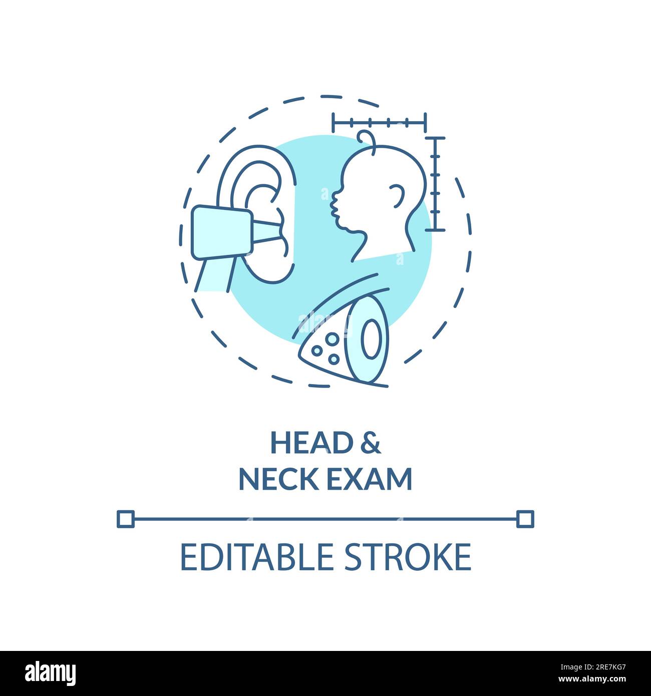 Head and neck exam turquoise concept icon Stock Vector Image & Art - Alamy