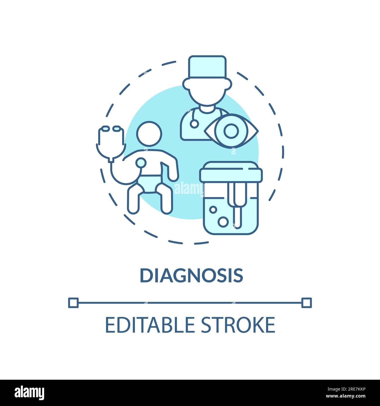 Diagnosis turquoise concept icon Stock Vector Image & Art - Alamy