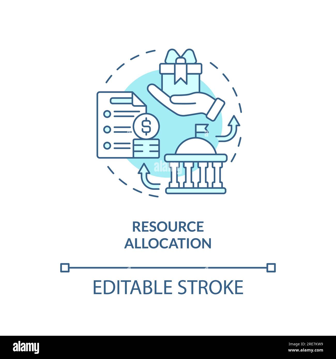 Icon resource allocation Cut Out Stock Images & Pictures - Alamy