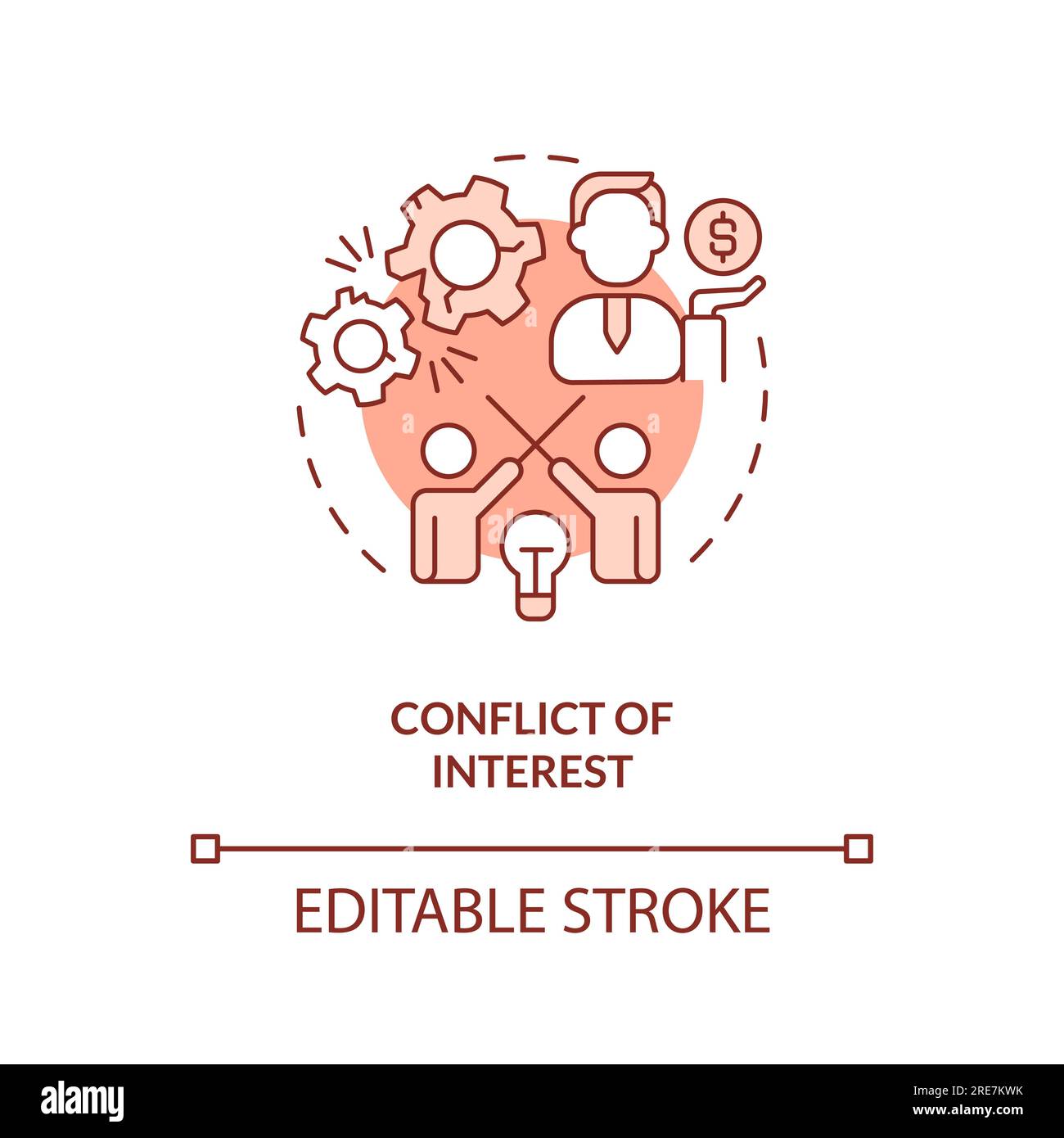 2D conflict of interest red icon concept Stock Vector Image & Art - Alamy