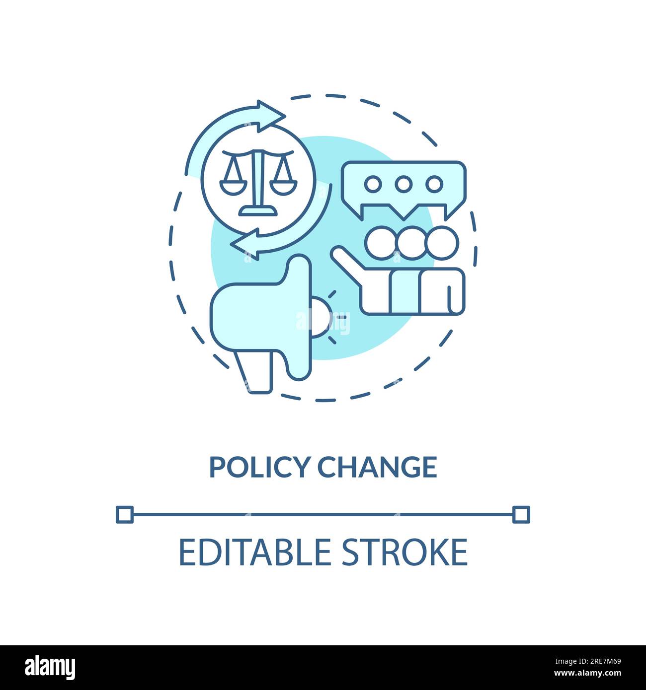 2D policy change blue icon concept Stock Vector Image & Art - Alamy