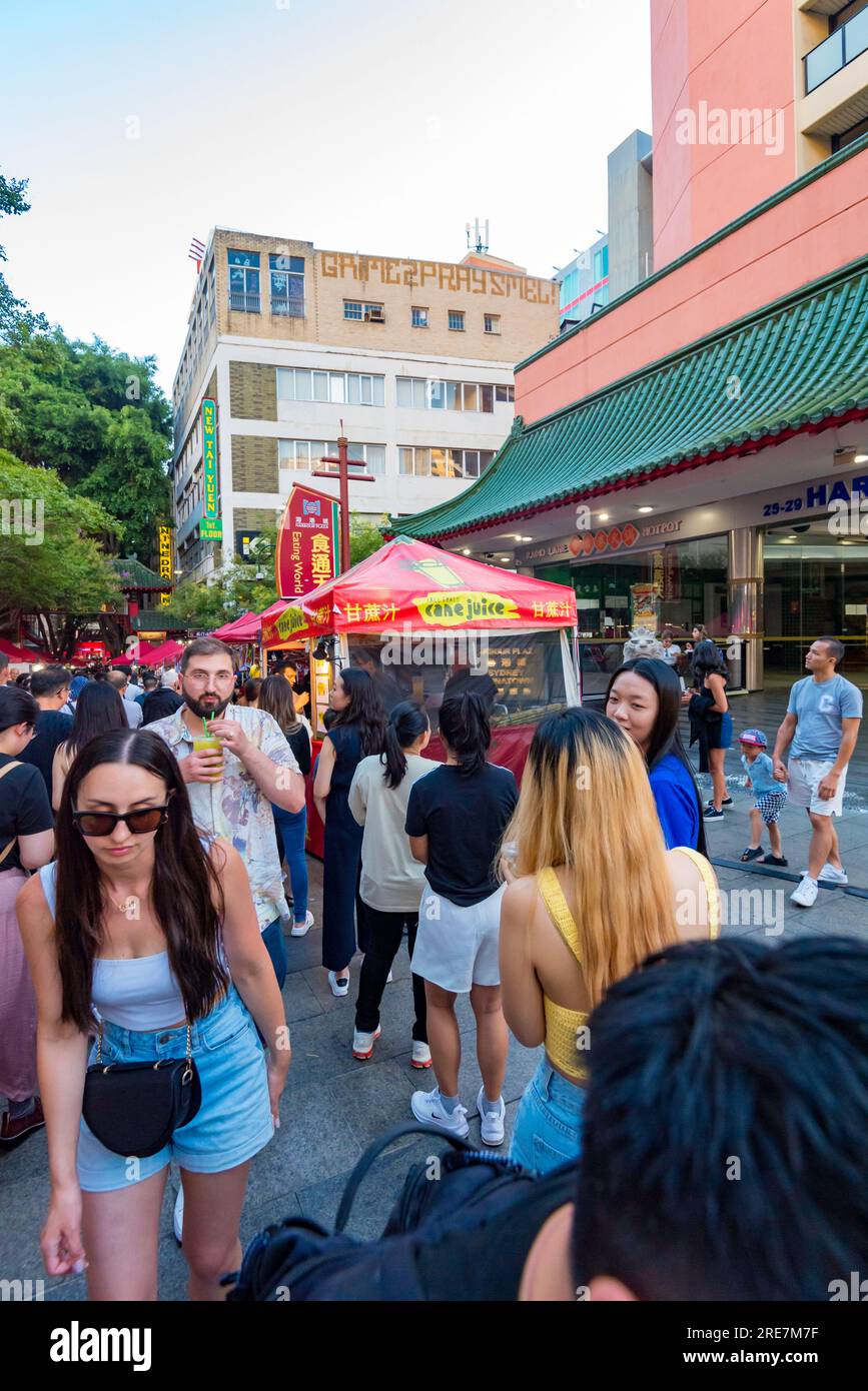 Australian people moving through a crowd during Lunar (Chinese) New ...