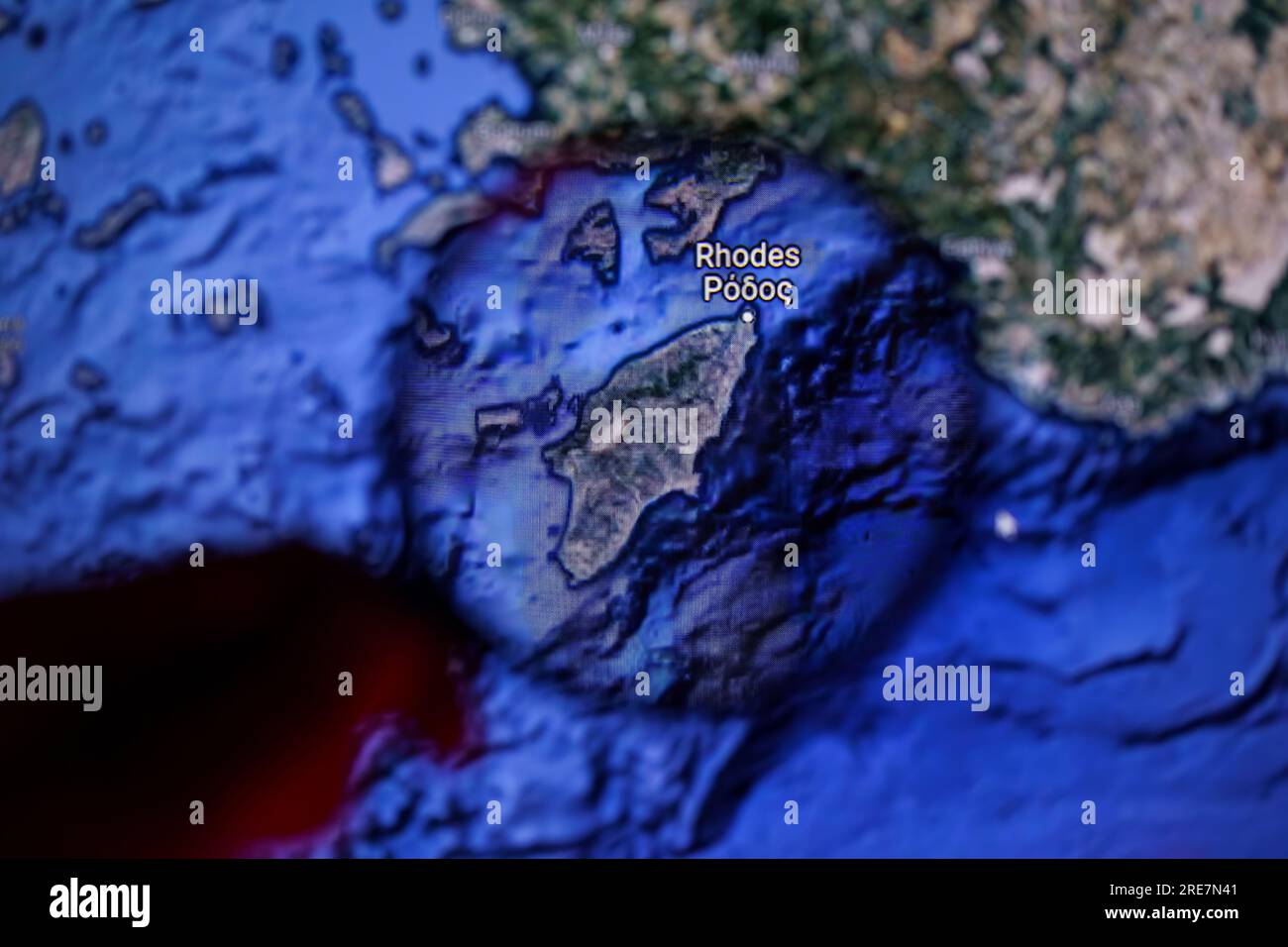 Rhodes island on wildfire. Greece Rhode island on maps through ...