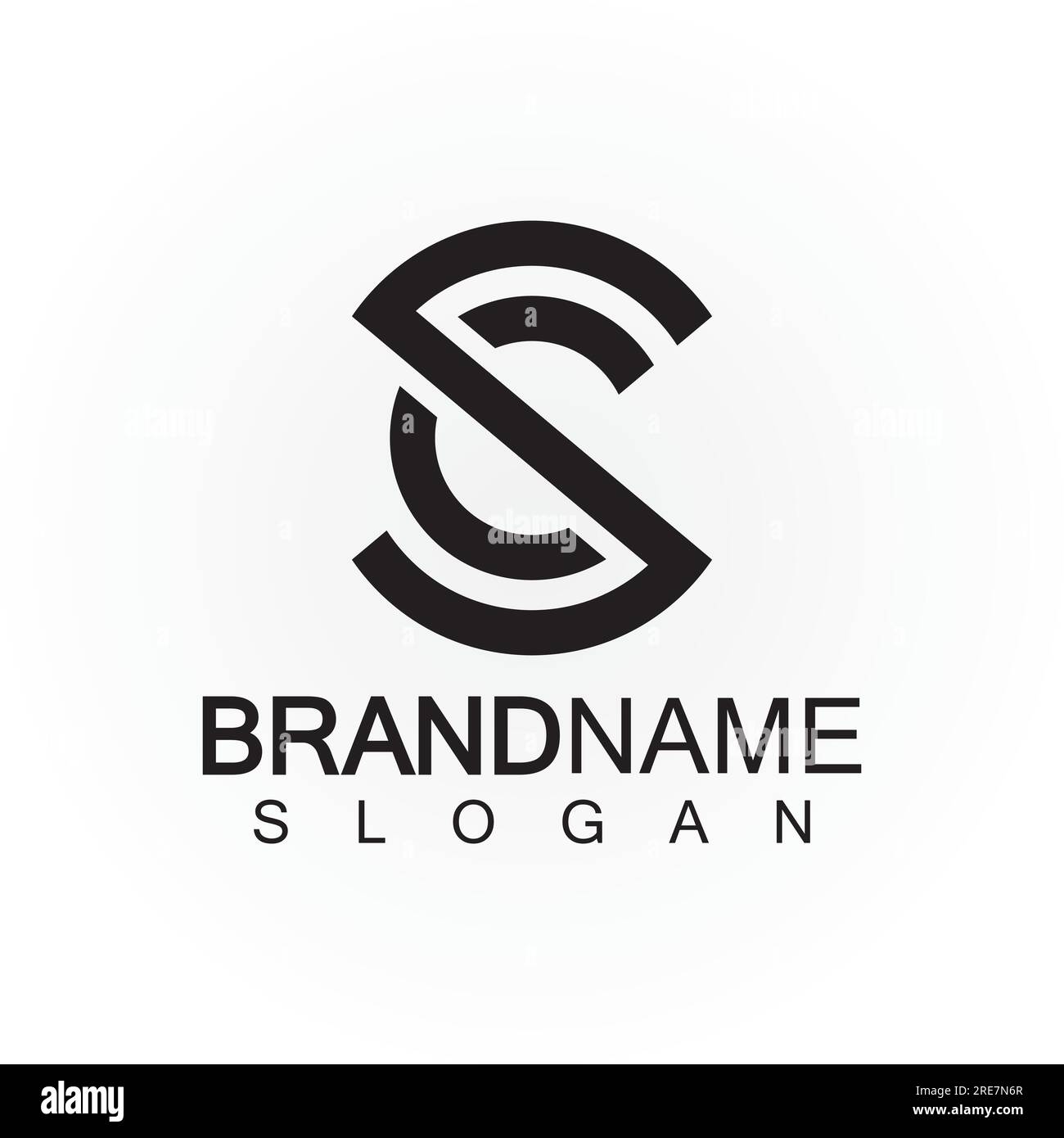 Alphabet letters monogram logo CS,SC,S and C, elegant and Professional ...