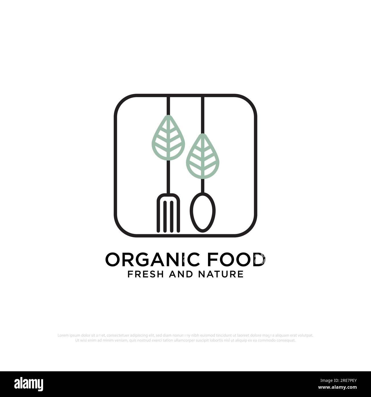 Organic food logo design inspiration, fresh and nature food and ...