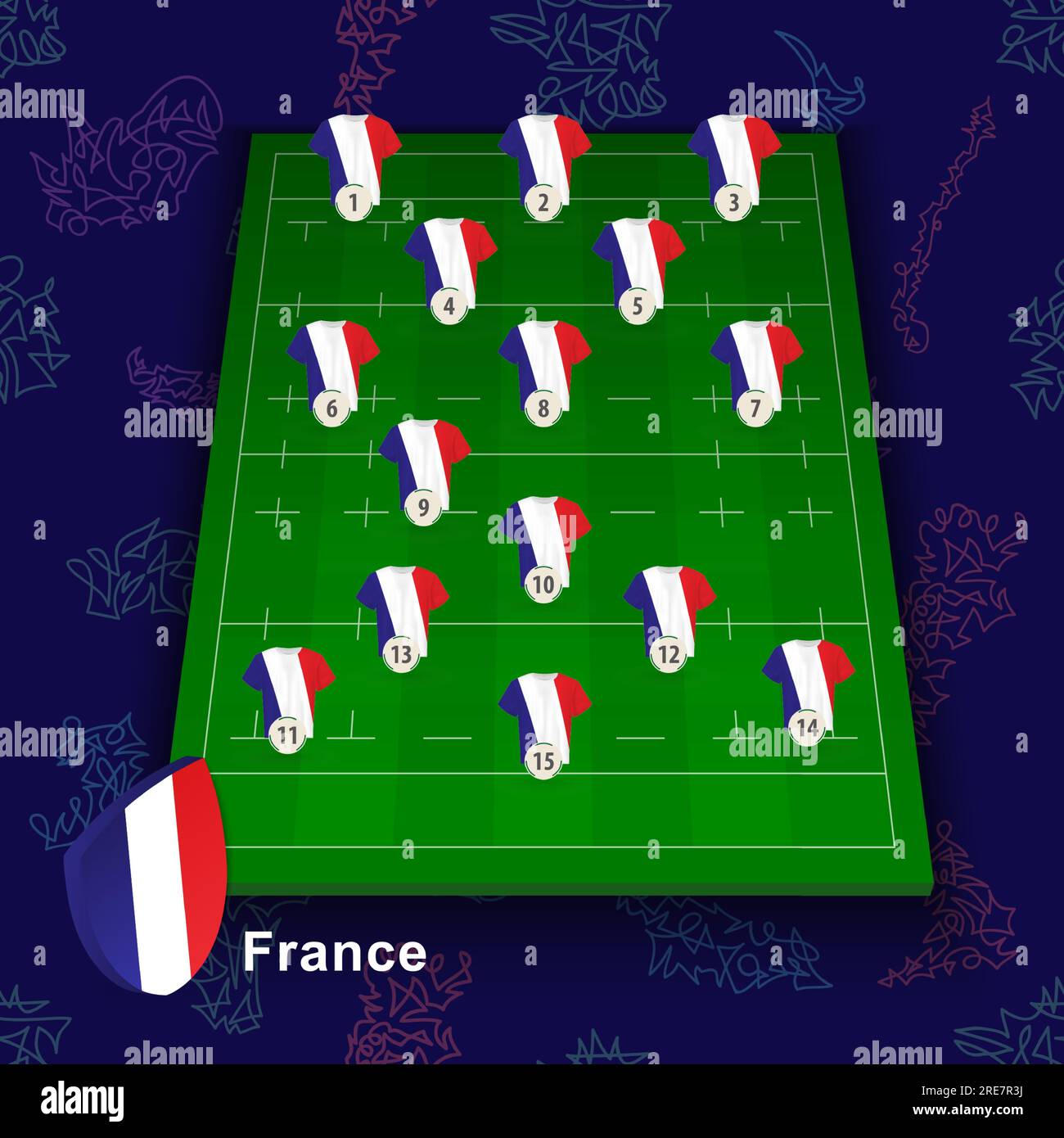 Rugby team france 2023 Stock Vector Images - Alamy