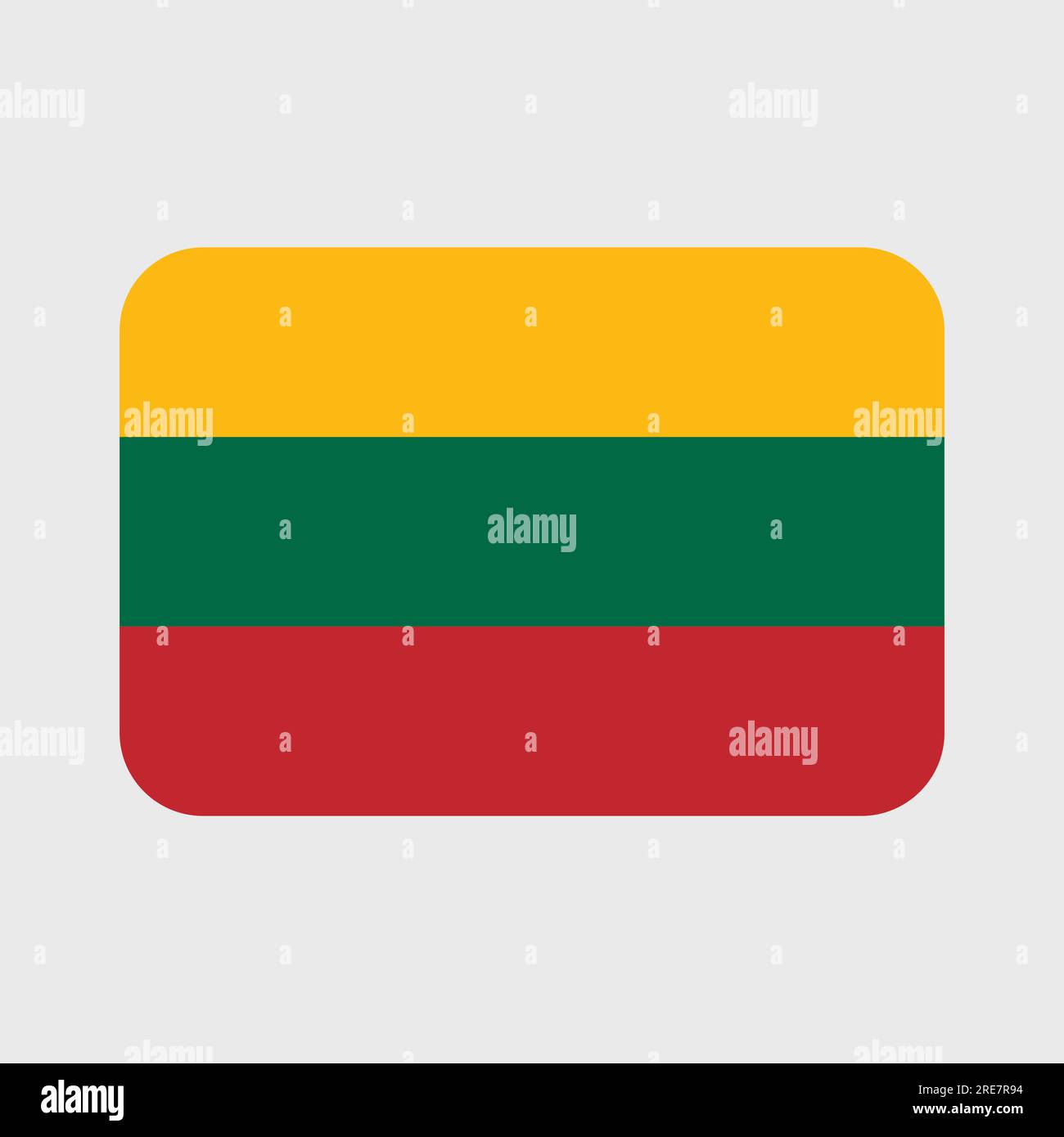 Lithuania flag vector icons set of illustrations in the shape of heart, star, circle and map ...